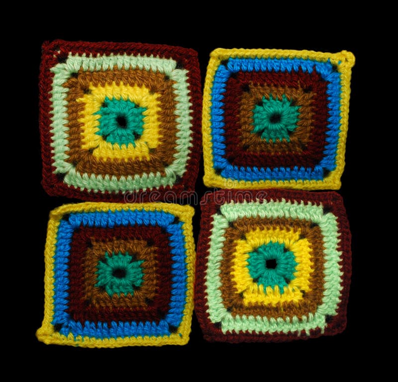 Handmade Knitted Colorful Lace Background Stock Photo - Image of ...