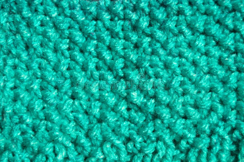 Handmade Knitted Fabric Blue and Turquoise Wool Background Texture ...