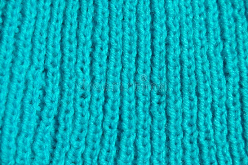 Handmade Knitted Fabric Blue Wool Background Texture Stock Photo ...