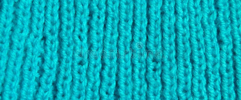 Handmade Knitted Fabric Blue Wool Background Texture Stock Photo ...