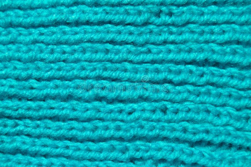 Handmade Knitted Fabric Blue Wool Background Texture Stock Image ...