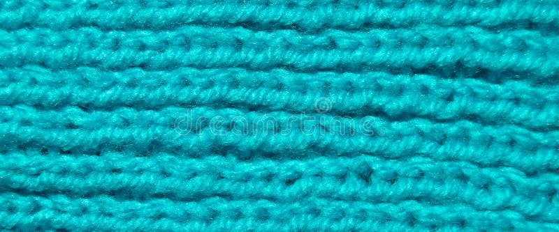 Handmade Knitted Fabric Blue Wool Background Texture Stock Image ...