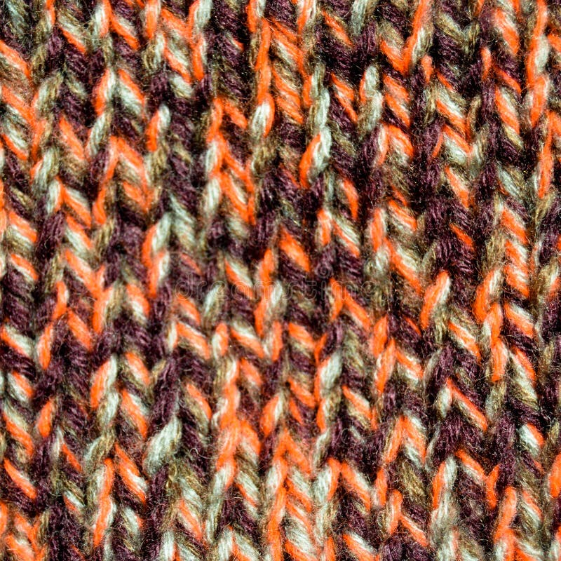 Handmade Knitted Fabric Colored Wool Background Texture Stock Image ...