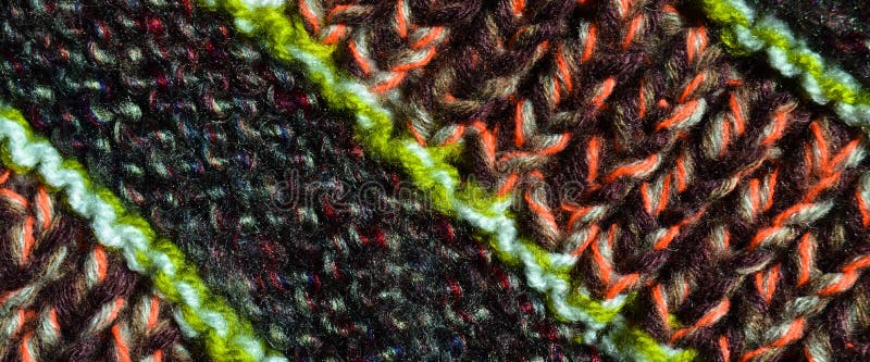 Handmade Knitted Fabric Colored Wool Background Texture Stock Image ...