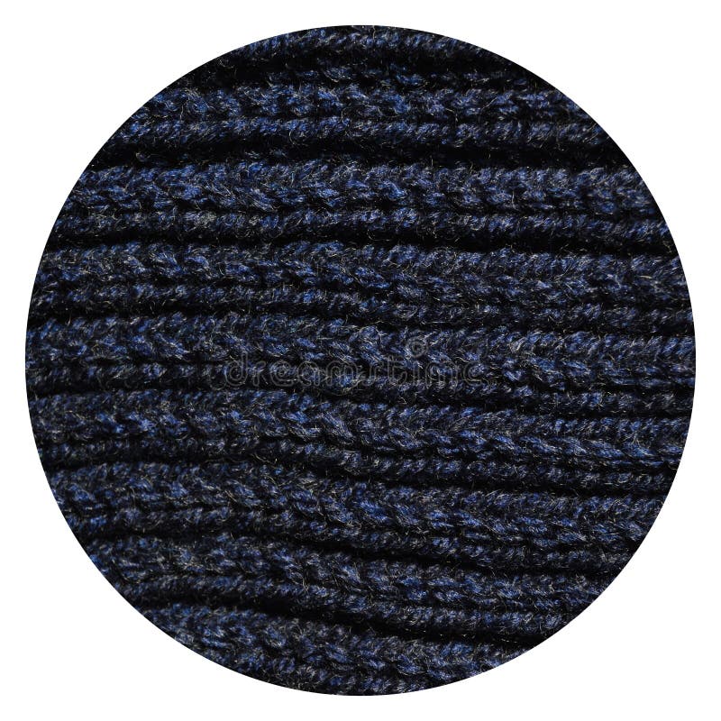 Handmade Knitted Fabric Dark Blue Wool Background Texture Stock Image ...