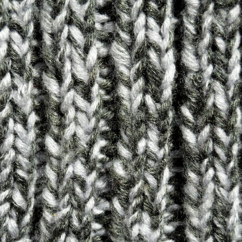 Handmade Knitted Fabric Grey Wool Background Texture Stock Image ...