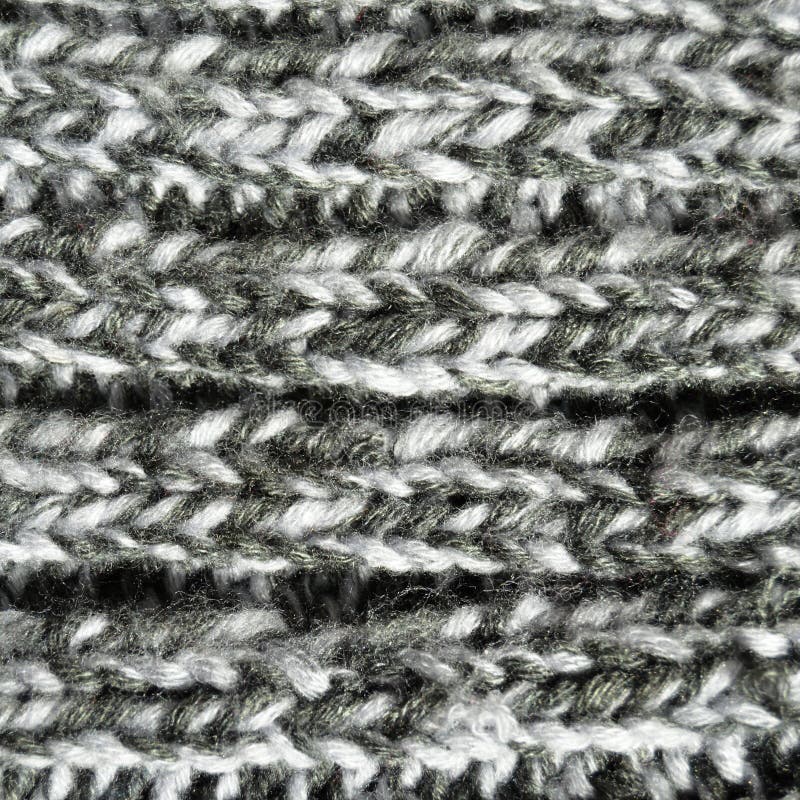 Handmade Knitted Fabric Grey Wool Background Texture Stock Image ...