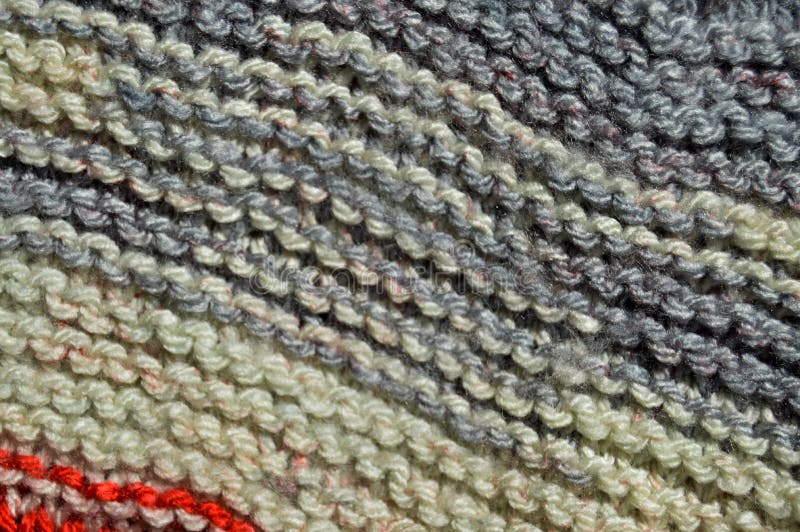 Handmade Knitted Fabric Grey Wool Background Texture Stock Image ...