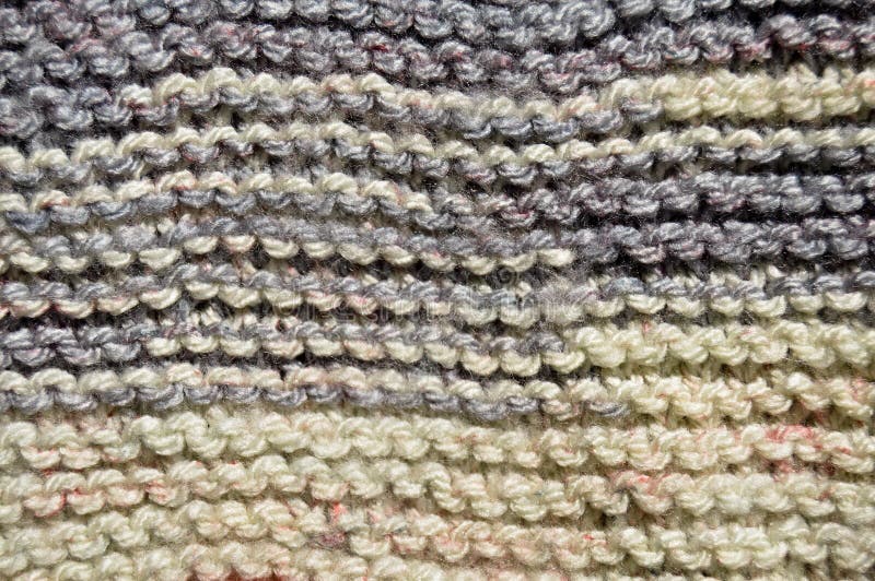 Handmade Knitted Fabric Grey Wool Background Texture Stock Photo ...