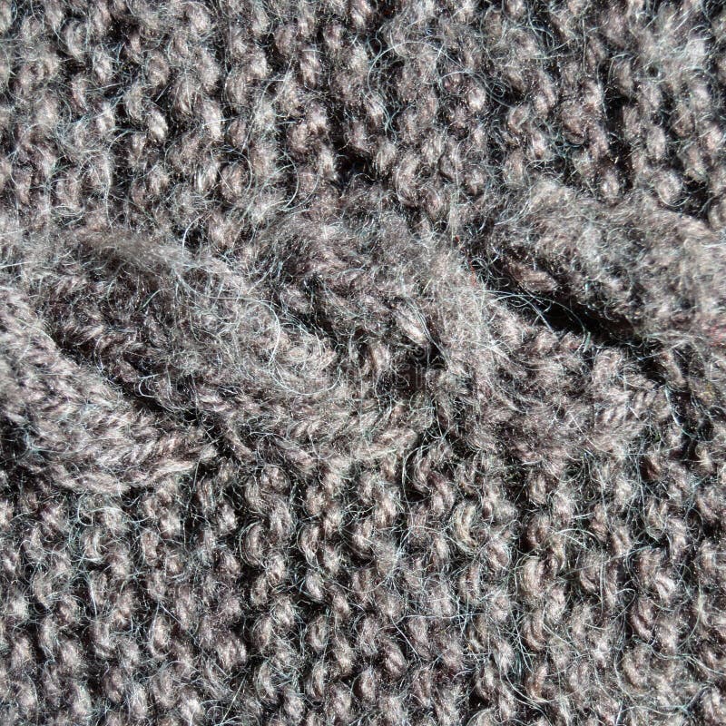 Handmade Knitted Fabric Grey Wool Background Texture Stock Photo ...