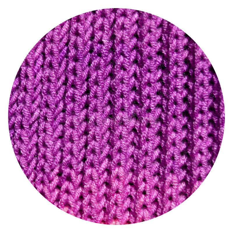 Handmade Knitted Fabric Purple Wool Background Texture Stock Image ...