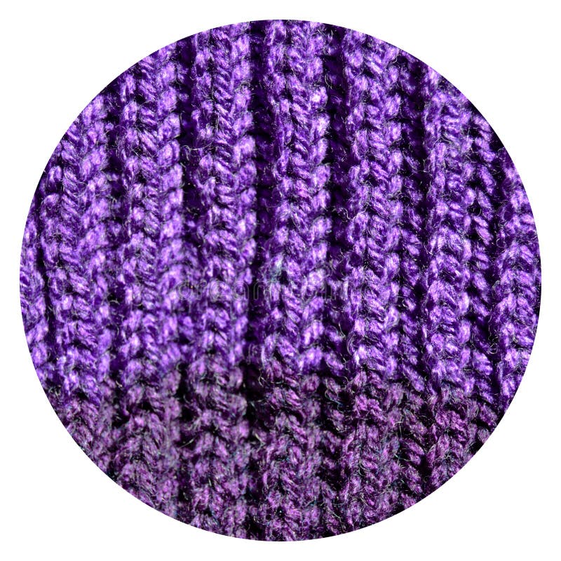 Handmade Knitted Fabric Purple Wool Background Texture Stock Photo ...