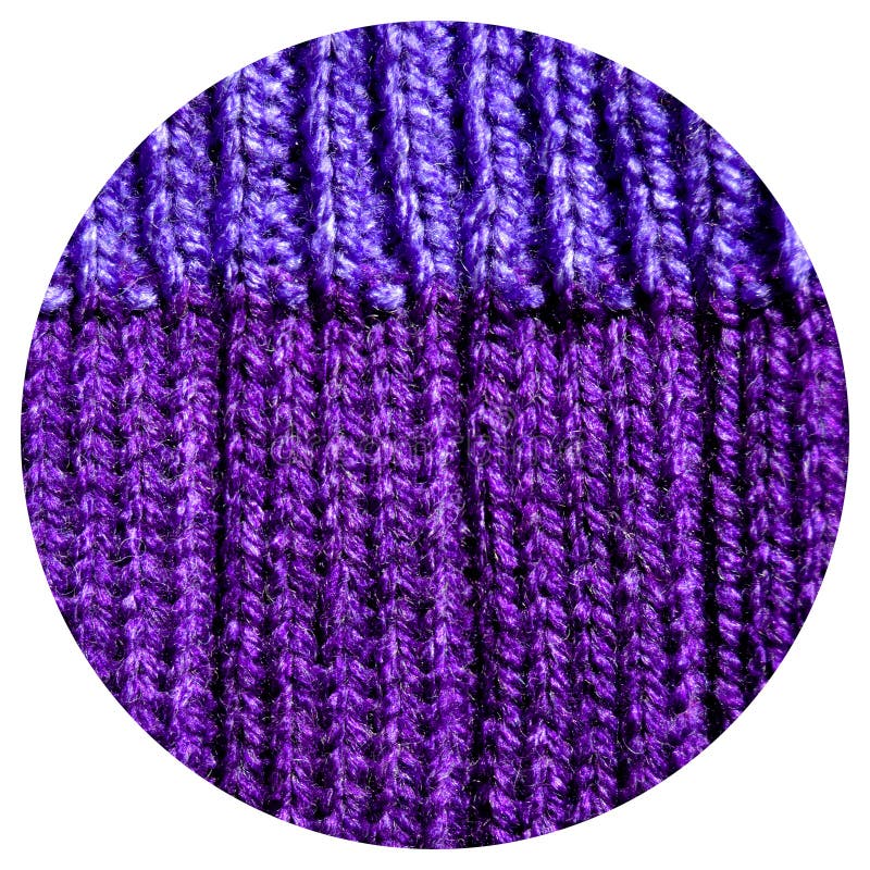 Handmade Knitted Fabric Purple Wool Background Texture Stock Photo ...