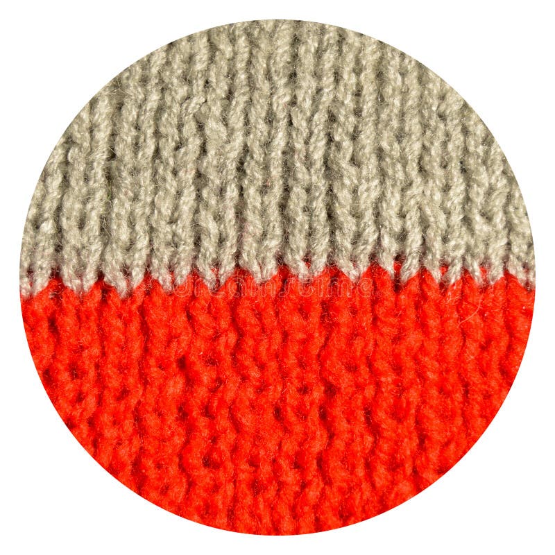 Handmade Knitted Fabric Red and Grey Wool Background Texture Stock ...