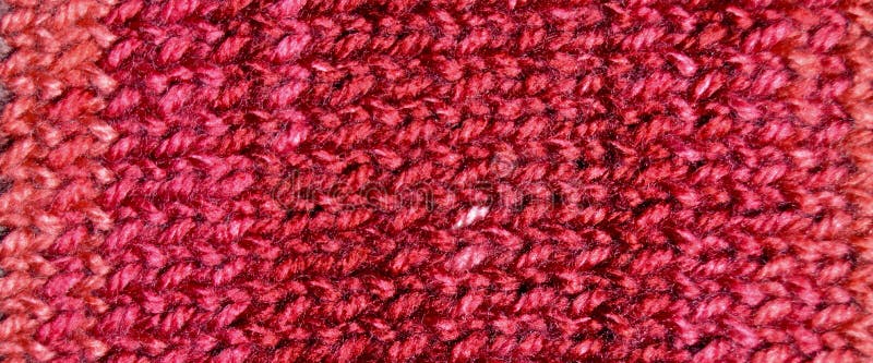 Handmade Knitted Fabric Red Wool Background Texture Stock Image - Image ...