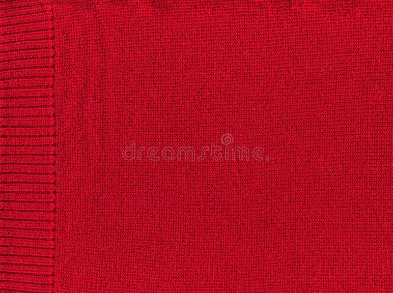Handmade Knitted Fabric Red Wool Background Texture Stock Image - Image ...