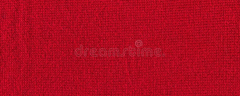 Handmade Knitted Fabric Red Wool Background Texture Stock Image - Image ...