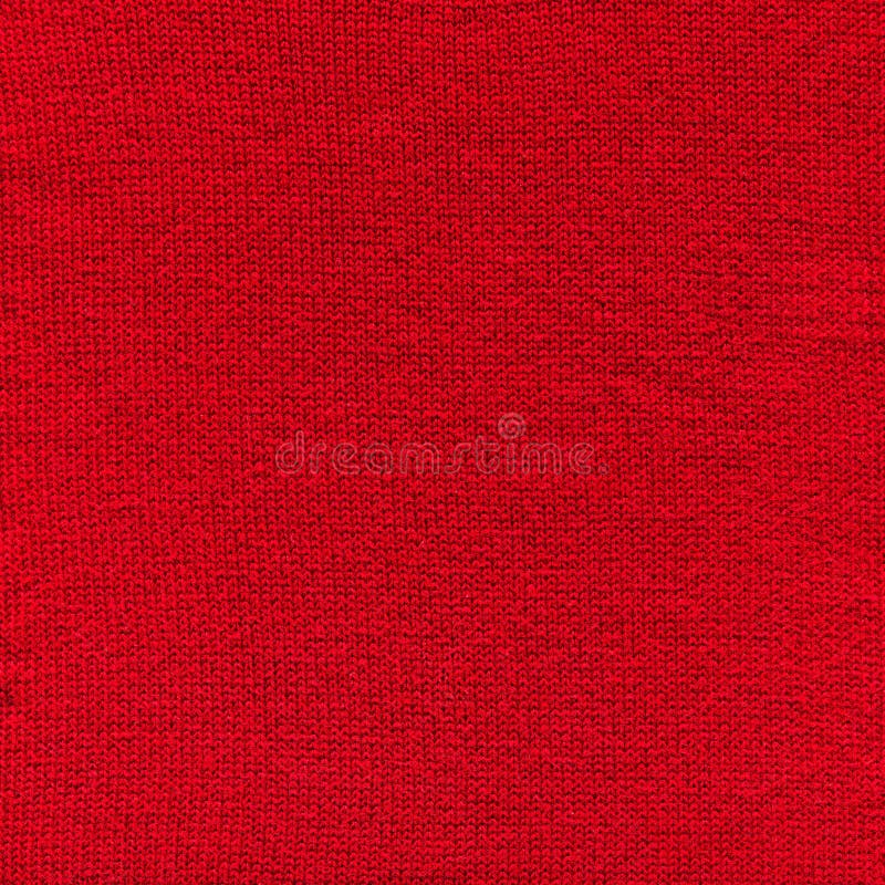 Handmade Knitted Fabric Red Wool Background Texture Stock Image - Image ...