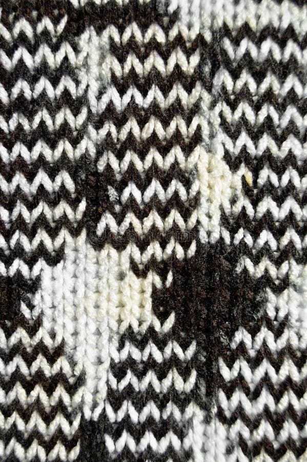 Handmade Knitted Fabric White Brown Wool Background Texture Stock Image ...