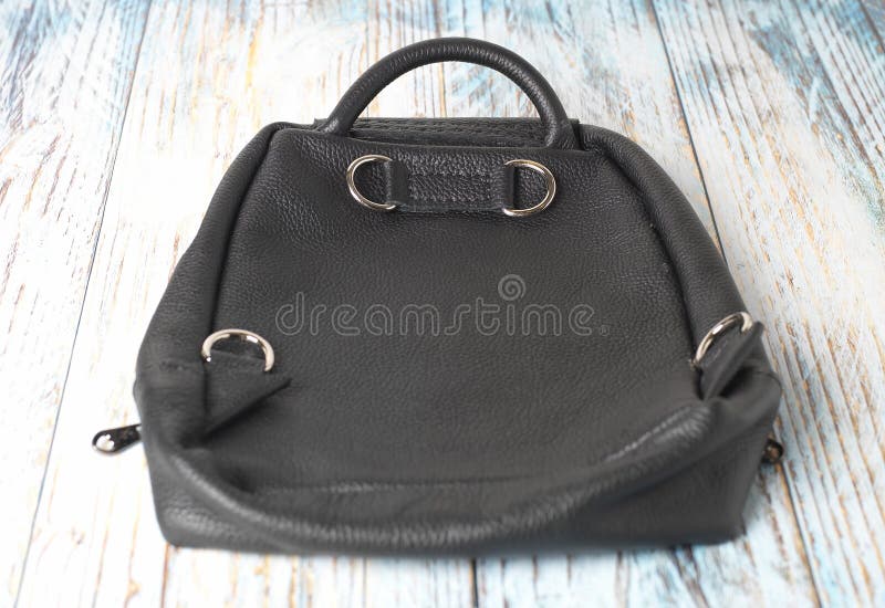 Handmade leather back bag stock image. Image of studio - 122708269