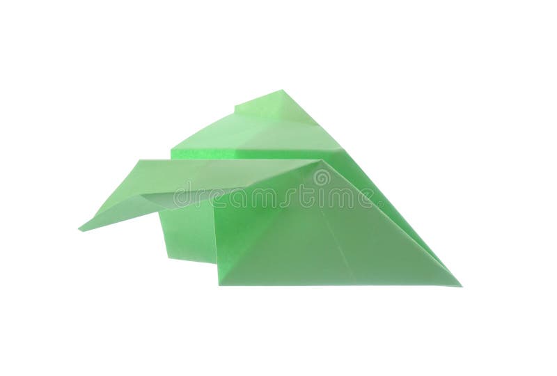 Handmade Light Green Paper Plane Isolated on White Stock Photo - Image ...