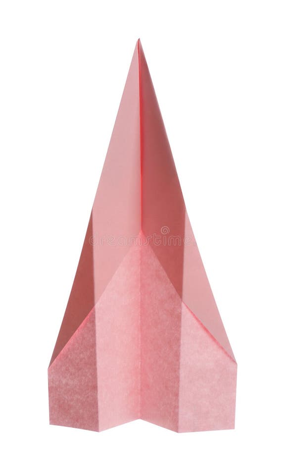 Handmade Light Pink Paper Plane Isolated on White Stock Image - Image ...