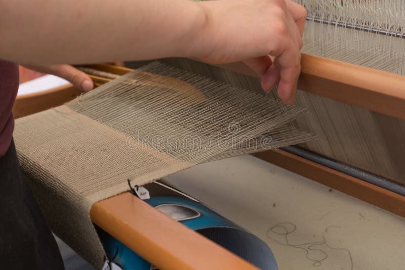 Handmade on a Loom - Close-up Stock Photo - Image of handiwork, cross ...
