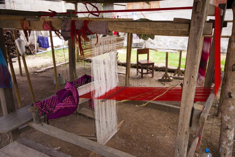 Handmade loom III stock photo. Image of flax, manufacturing - 32638122