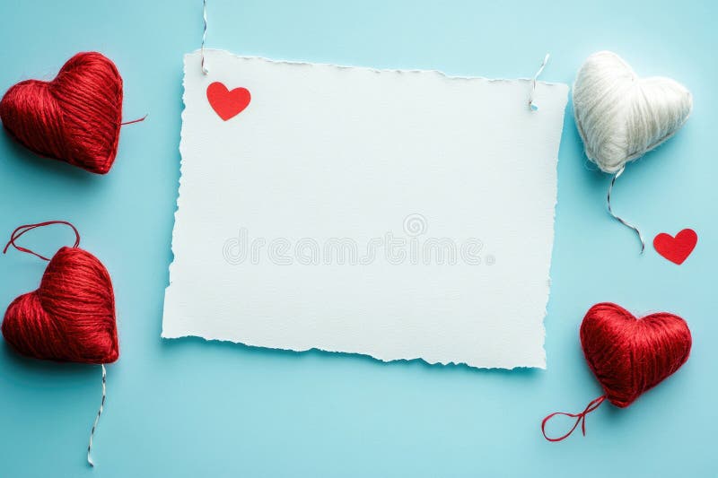 A Handmade Love Letter with Space for Text Stock Illustration ...