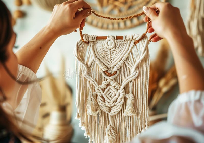 Handmade Macramé, Manual Weaving Technique that Uses Elaborate Knots To ...