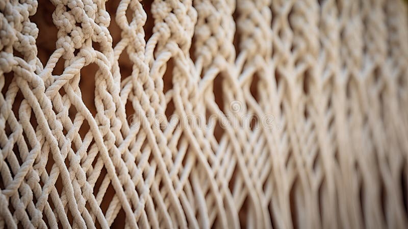 Handmade Macrame Background. Macrame Braiding and Cotton Threads Stock ...