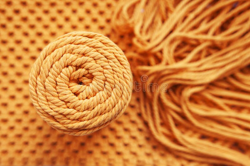 Handmade Macrame Braiding and Cotton Threads on Ornate Background ...