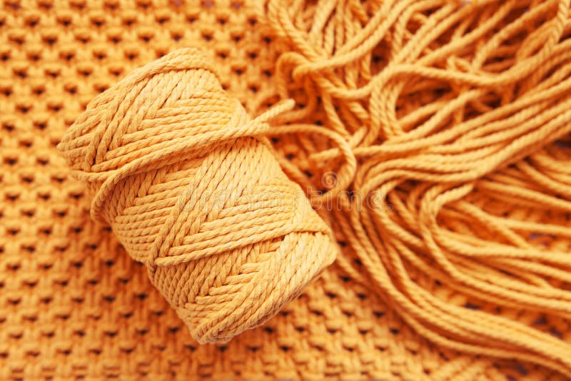 Handmade Macrame Braiding and Cotton Threads on Ornate Background ...