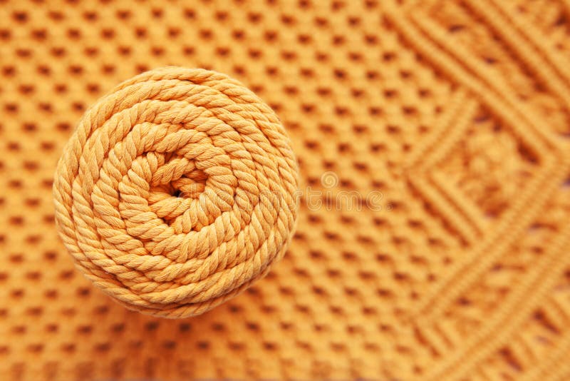 Handmade Macrame Braiding and Cotton Threads on Ornate Background ...