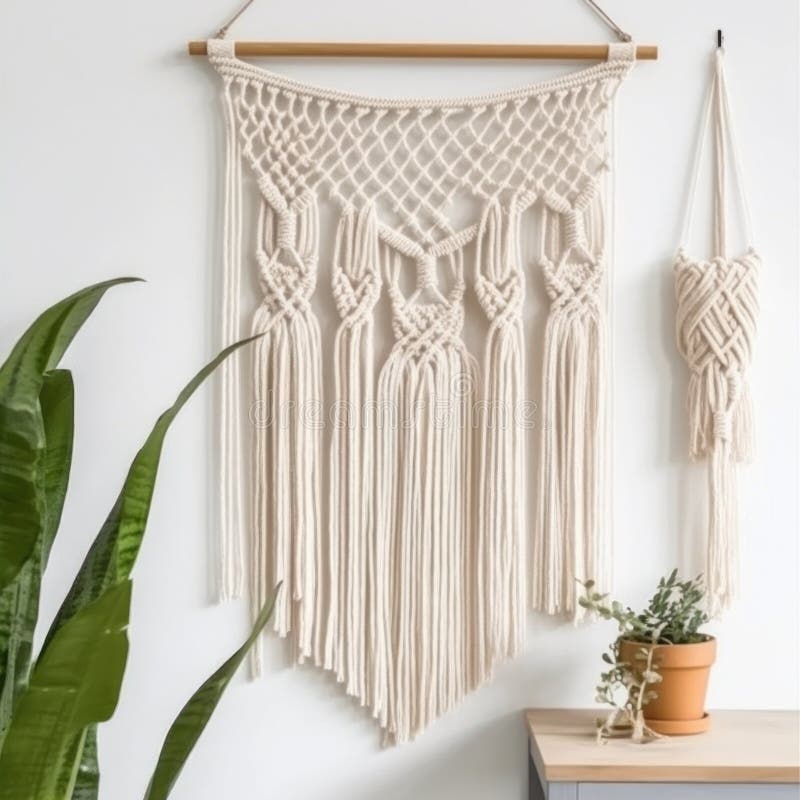 Handmade Macrame Design. Illustration AI Generative Stock Illustration ...