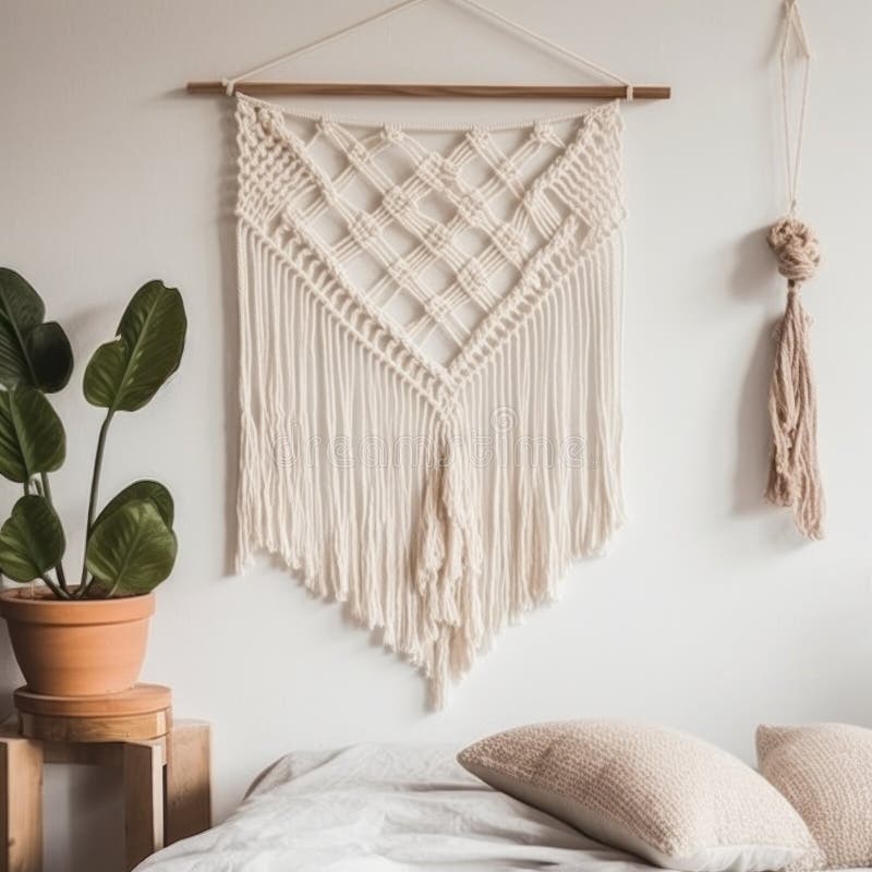 Handmade Macrame Design. Illustration AI Generative Stock Illustration ...