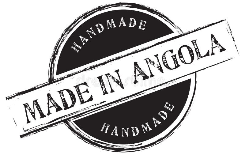 Handmade Made in Angola stock vector. Illustration of print - 143555040