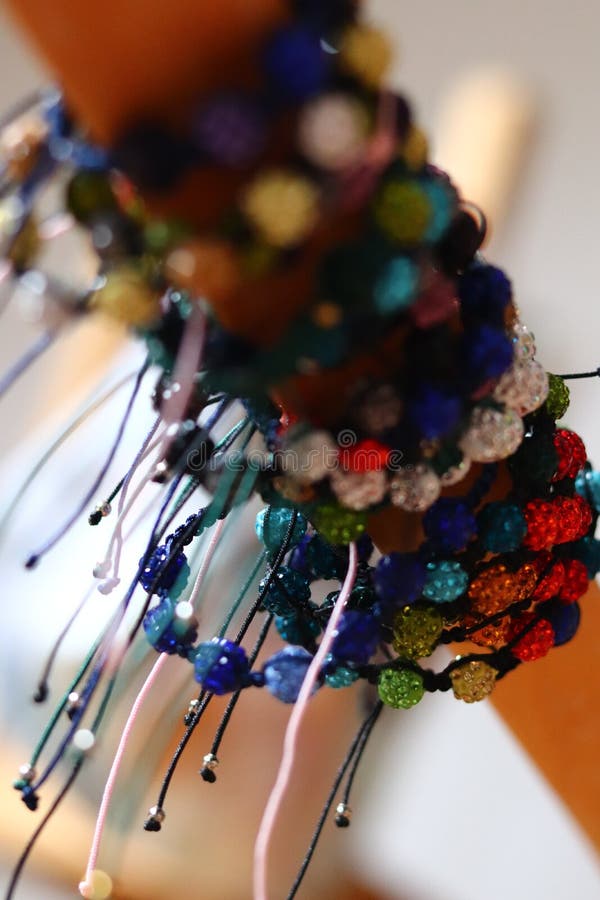 Handmade Makrame Jewelry Collection Stock Image - Image of blue, yellow ...