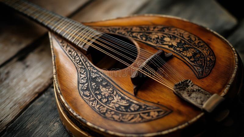 Handmade Mandolin with Intricate Inlay Work Stock Image - Image of ...