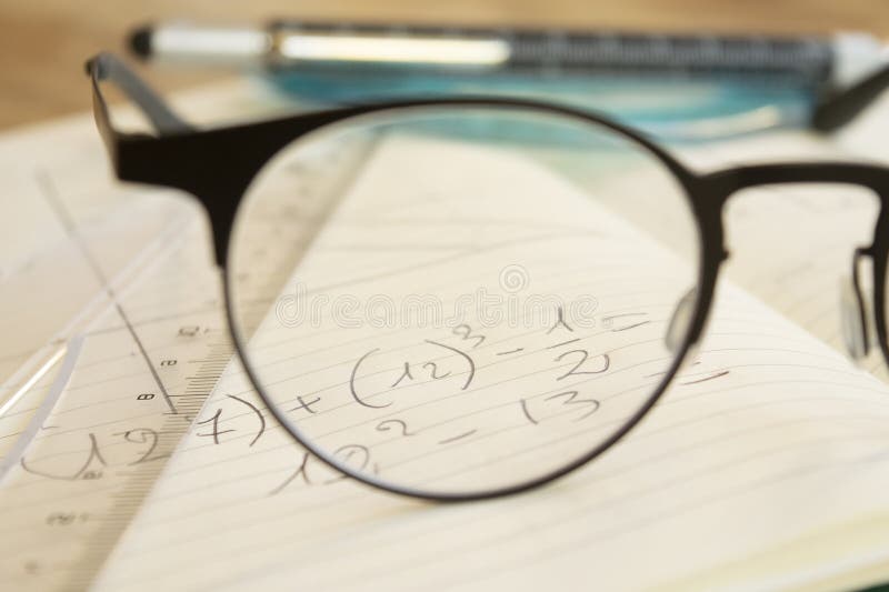 Handmade Mathematical and Geometric Calculation Stock Image - Image of ...