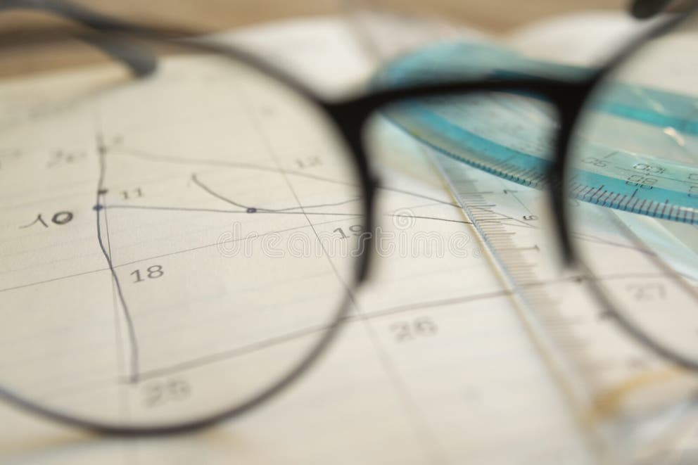 Handmade Mathematical and Geometric Calculation Stock Image - Image of ...