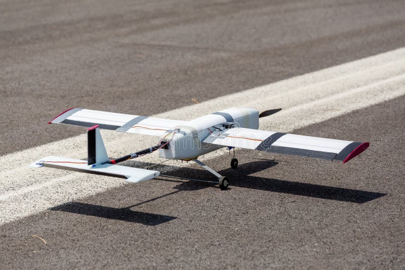 Handmade Model Airplane on the Runway Stock Image - Image of remote ...