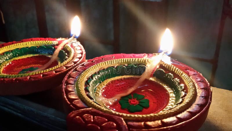 Handmade and Multicolored Lamp of Soil Stock Image - Image of abstract ...