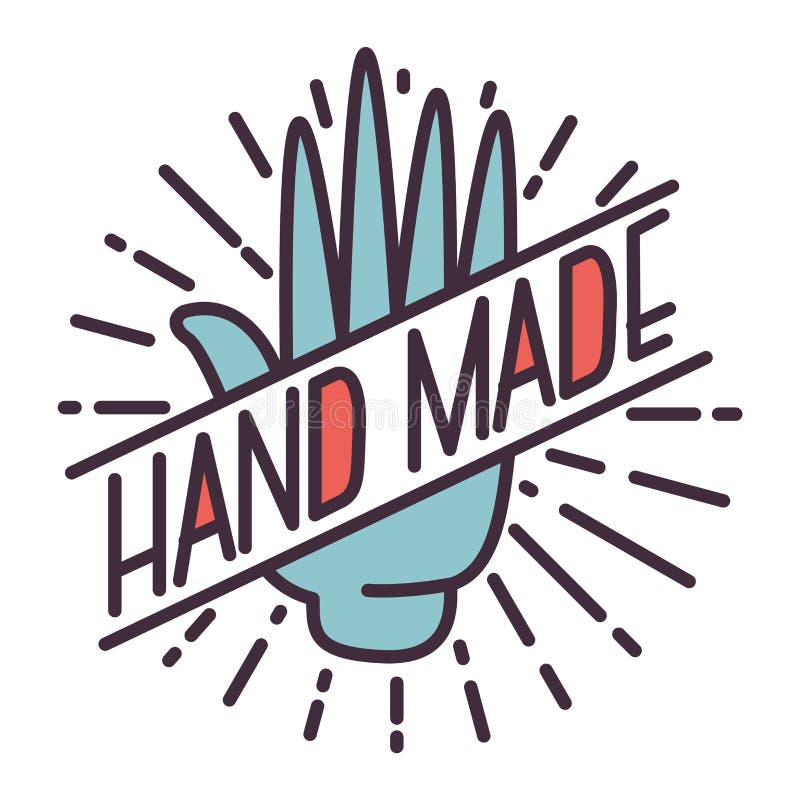 Handmade Needlework Badge Logo Vector Stock Vector - Illustration of ...