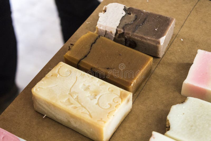 Handmade Oil Based Soap Work Stock Photo - Image of ingredient, board ...