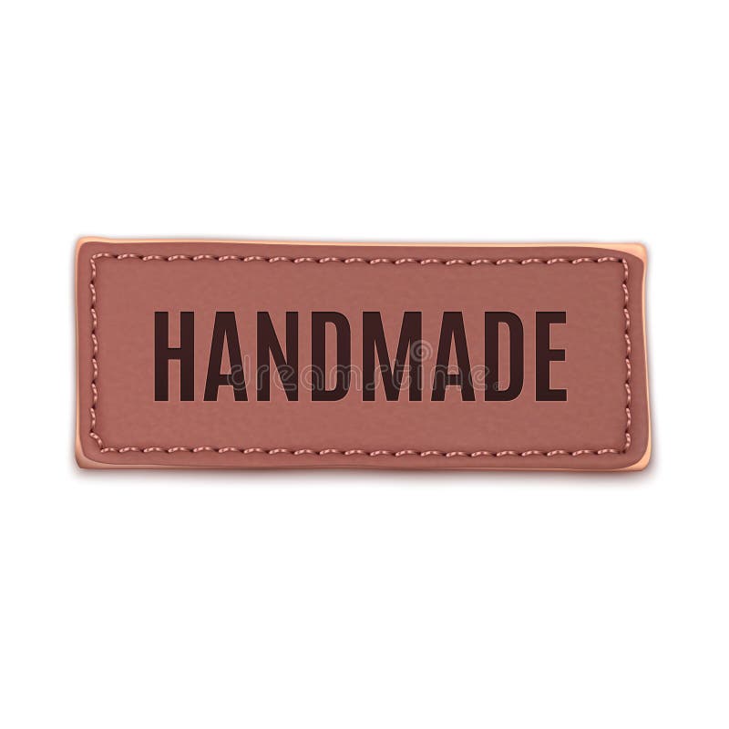 Handmade, Old, Vintage Leather Label Stock Vector - Illustration of ...