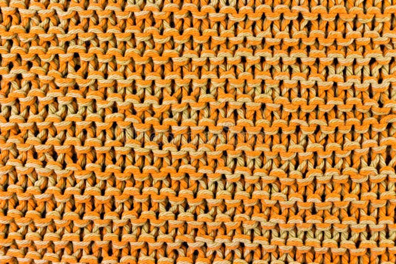 Handmade Orange Knitting Texture Background Stock Photo - Image of ...