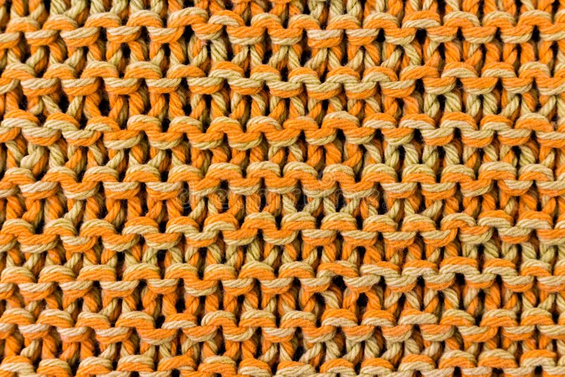 Handmade Orange Knitting Texture Background Stock Photo - Image of ...