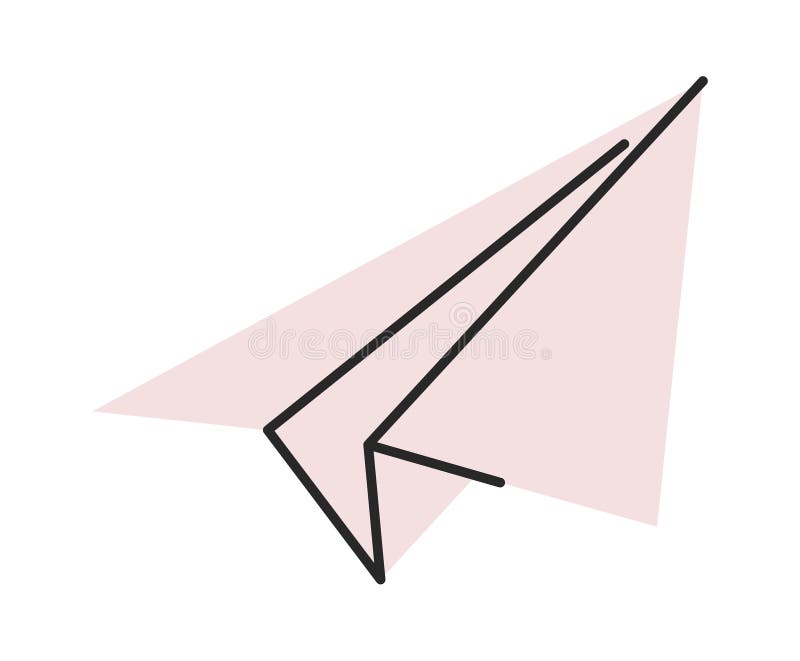 Handmade Origami Paper Plane Doodle Stock Illustration - Illustration ...