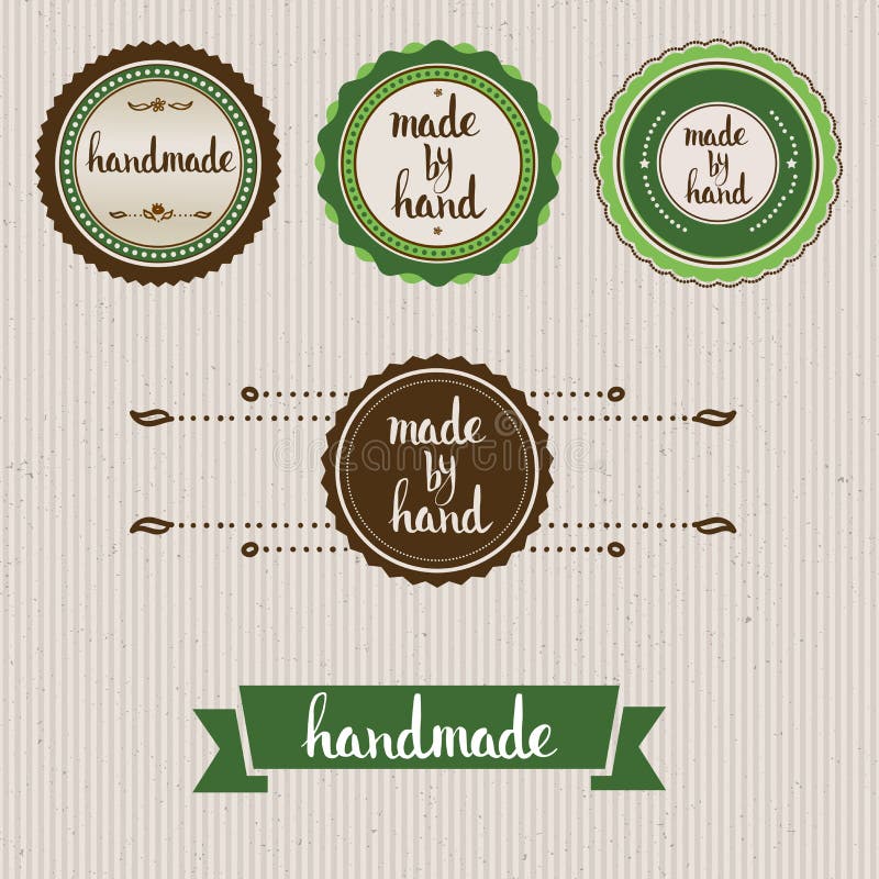 Handmade. Original Custom Hand Lettering Stock Vector - Illustration of ...